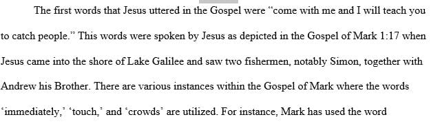 [Solved] What are Jesus’s first words in the Gospel ...