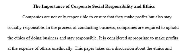 Corporate social responsibility is an emerging trend for businesses in ...