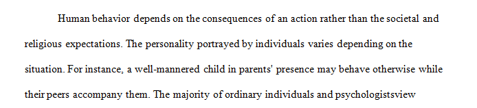In the context of Walter Mischel’s personality theory, analyze what is ...