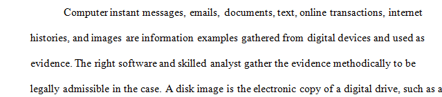 Research how to acquire digital evidence from disk drives and create an ...
