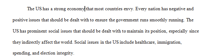 [Solved] Give your opinions on the current political/social issues in ...