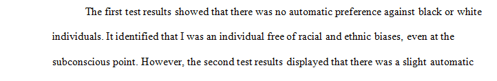 Take two different implicit bias tests that relate to ethnicity and ...