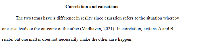 Explore the differences between correlation and causation – Education