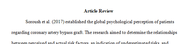 [Solved] Provide an overview of the study and describe the strategy ...