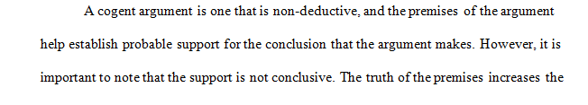 [Solved] Cogent reasoning is different from deductive reasoning because the premises and ...