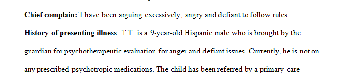 Comprehensive Psychiatric Evaluation Note and Patient Case Presentation ...