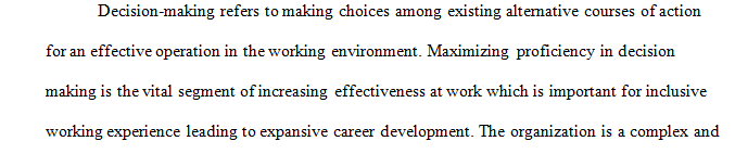 [Solved] The Decision-Making Process Decision Making - yourhomeworksolutions.com