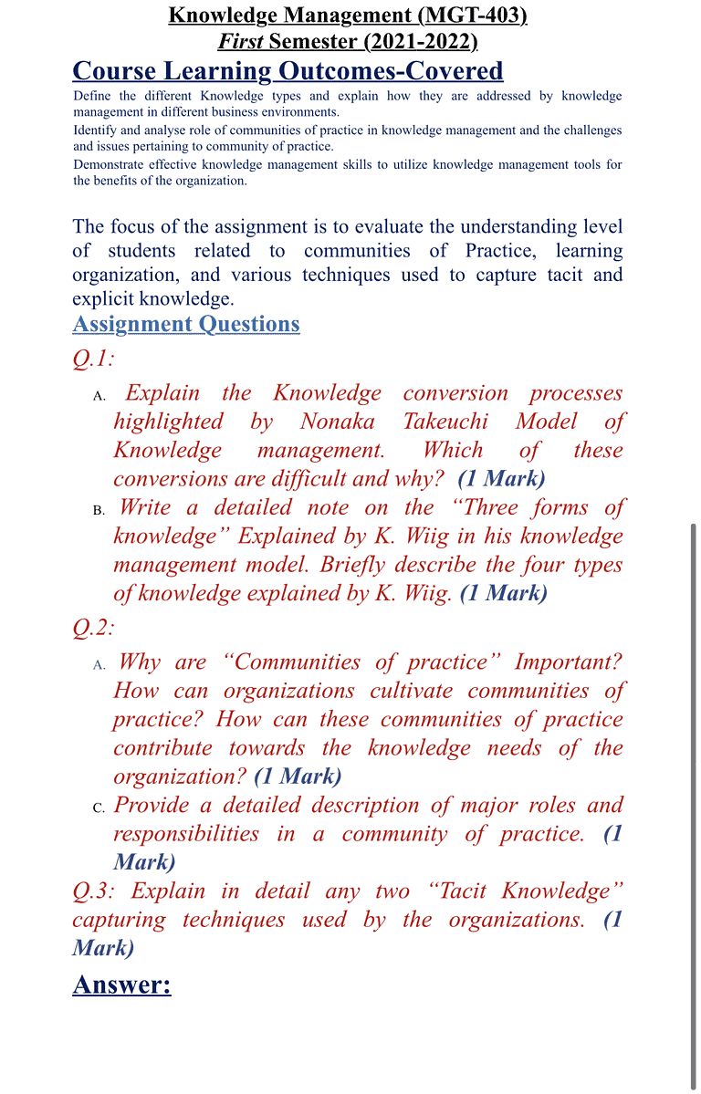 Explain the Knowledge conversion processes highlighted by Nonaka ...