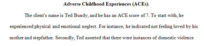 Complete the 10 question Adverse Childhood Experience ACE Questionnaire