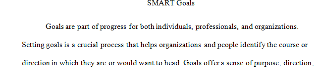 Develop two SMART goals (one for Social Work Core Competency 4 and one ...