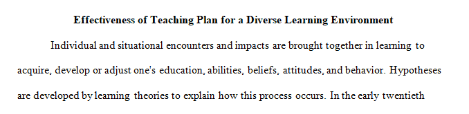 [Solved] Create a 5 -page high-level teaching plan for a diverse learning environment that is ...