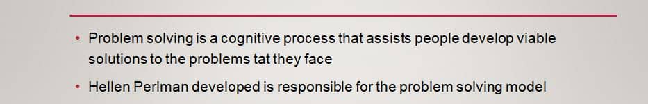 [Solved] Application of the Problem-Solving Model and Theoretical ...