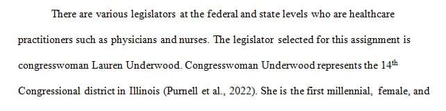 Choose a legislator on the state or federal level who is also a nurse ...