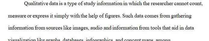 [Solved] Qualitative data have been described as voluminous and sometimes overwhelming to the ...