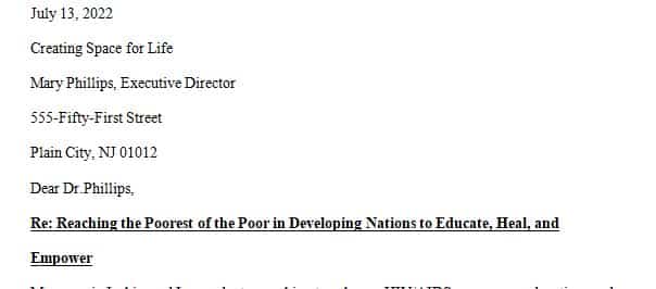 [Solved] Write a letter to a non-governmental organization (NGO ...