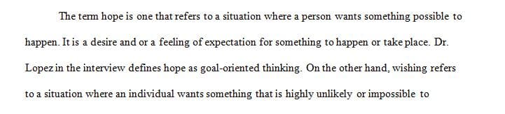 What is the difference between wishing and hoping ...