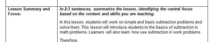 Professional growth in developing effective lessons and lesson plans comes with practice ...