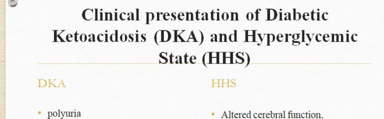 Compare and contrast the difference between Diabetic ketoacidosis (DKA ...