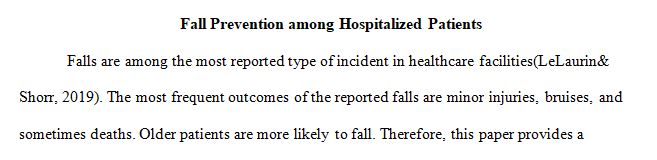 Identify a specific evidence-based topic for the capstone project change proposal ...