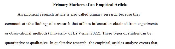 What are empirical articles - yourhomeworksolutions.com
