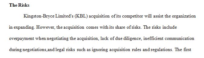 In your role as a Project Manager for Kingston-Bryce Limited you have ...