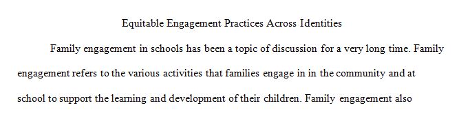 Equitable Engagement Practices Across Identities ...