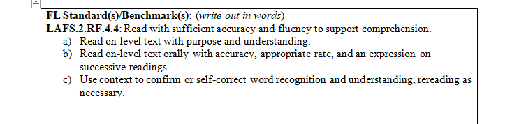 [Solved] Begin your grades 1-2 fluency lesson review - yourhomeworksolutions.com